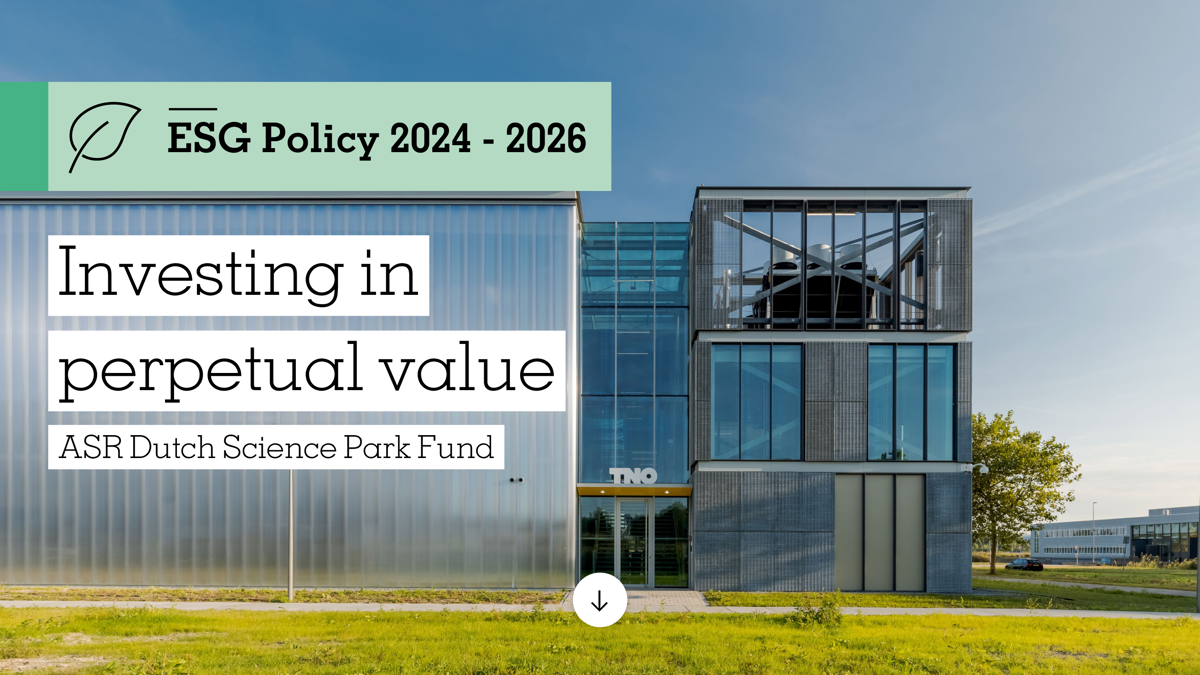 ESG beleid ASR Dutch Science Park Fund 2024-2026